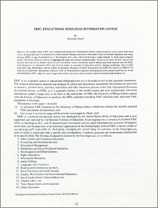 ERIC: Educational resources information center - UM Research Repository